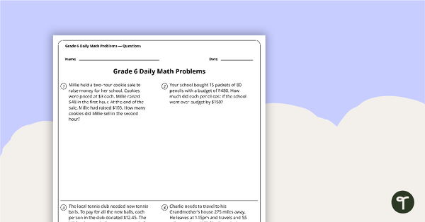 Grade 6 Math Worksheet Proportions Word Problems K5 Learning 6th 
