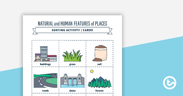 Natural and Human Features of Places - Sorting Activity | Teach Starter