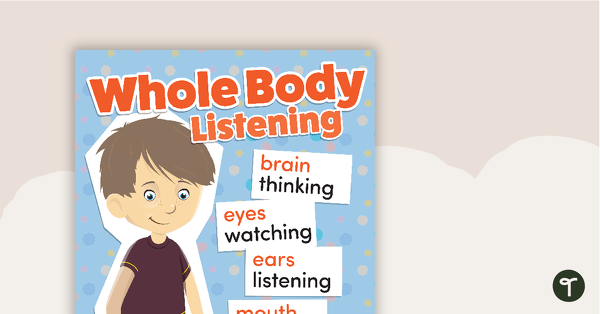Whole Body Listening Posters - %%sitename%% | Teach Starter