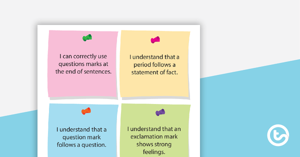 Punctuation Tracking Chart Monster Theme | Teach Starter