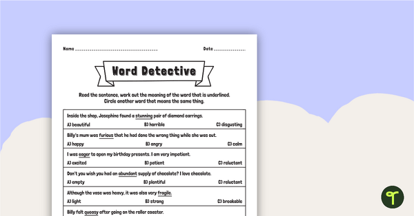 Reading For Meaning Teach Starter