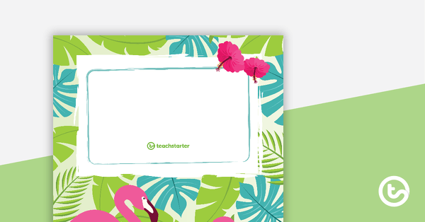 Tropical Paradise - Binder Cover Page, Spines, and Tabs | Teach Starter