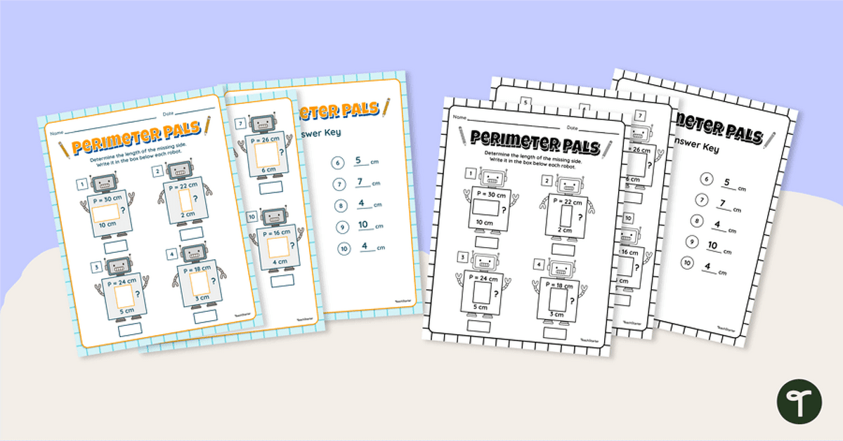Find The Missing Side Worksheet Teach Starter