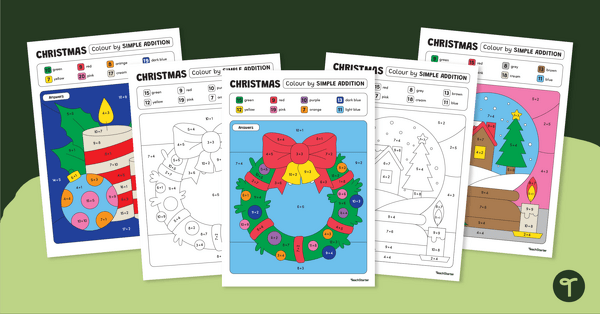 Colour By Number Addition To 20 Teach Starter