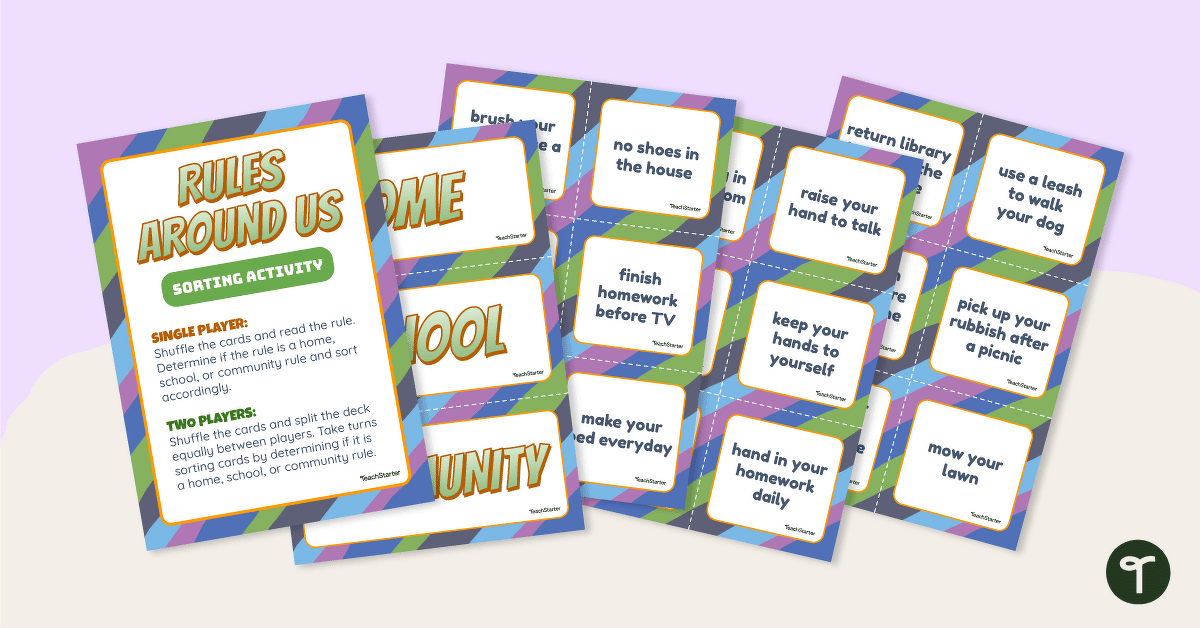 Rules Around Us Sorting Activity Teach Starter