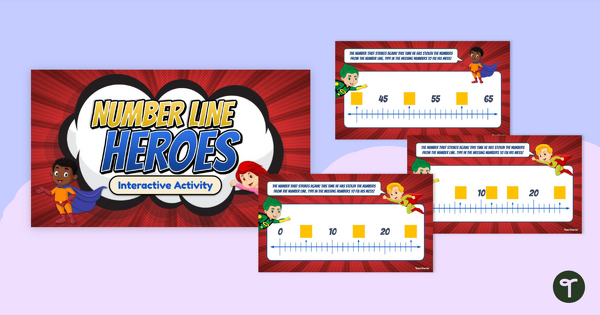 Number Heroes Number Line To 100 Interactive Activity Teach Starter