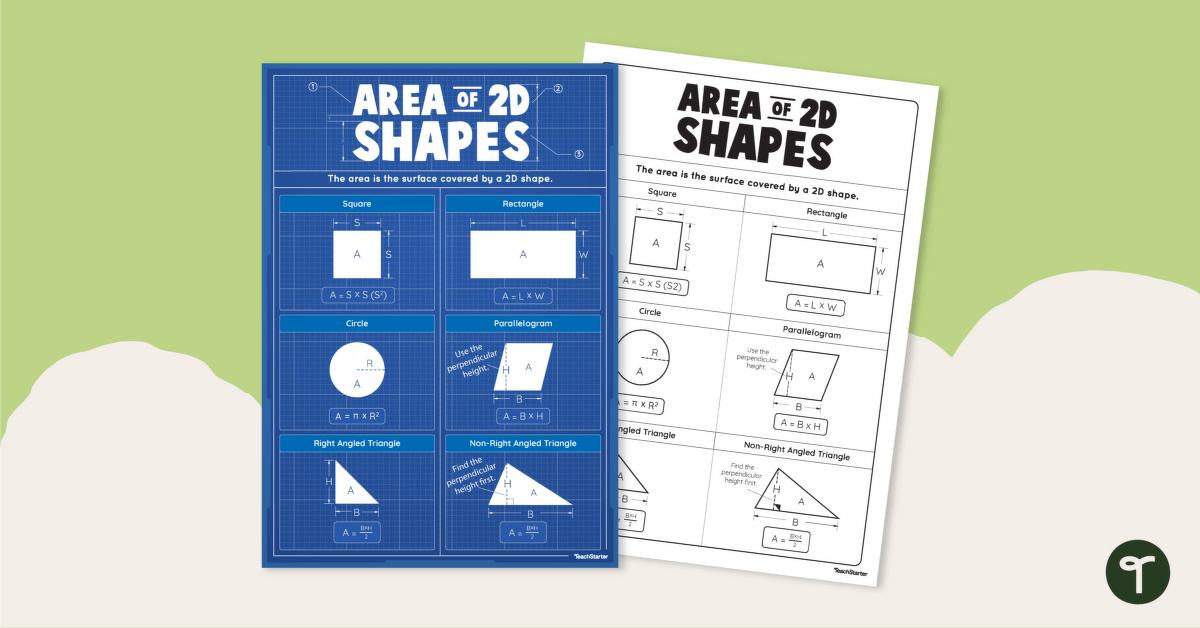 Area Of 2d Shapes Worksheet Tes