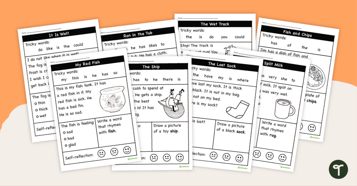 Decodable Text Worksheets – Common Consonant Digraphs (Set 1) | Teach ...
