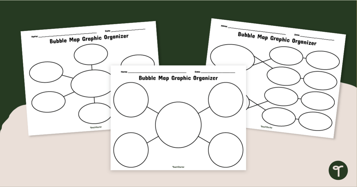 Bubble Map Template - Graphic Organizer | Teach Starter