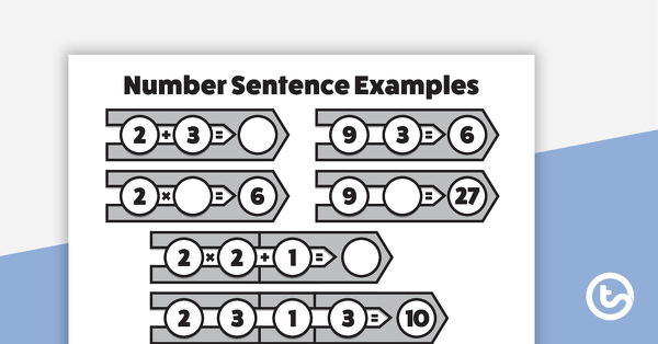 Number Sentence Strips | Teach Starter
