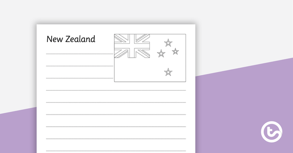 Oceania Flags Worksheets - BW | Teach Starter