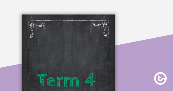 Chalkboard Printable Teacher Planner - Term Dividers | Teach Starter