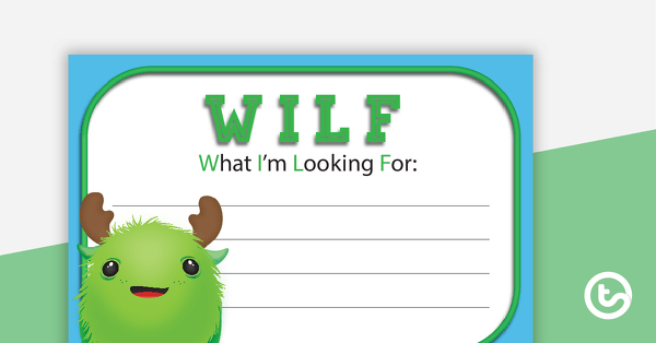 WALT, WILF and TIB Posters | Teach Starter