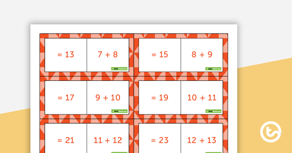 Double +1 Addition Dominoes | Teach Starter