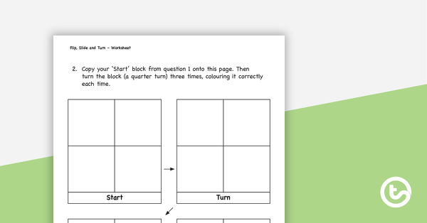 Flip, Slide and Turn Worksheet | Teach Starter