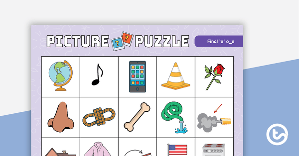 Final 'e' Picture Puzzle - o_e | Teach Starter