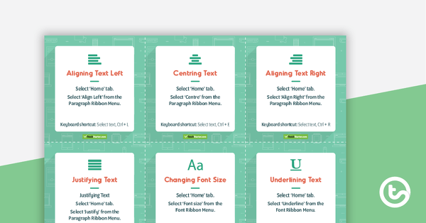 Word Processing Skills Task Cards | Teach Starter
