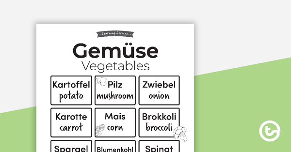 Vegetables – German Language Poster | Teach Starter