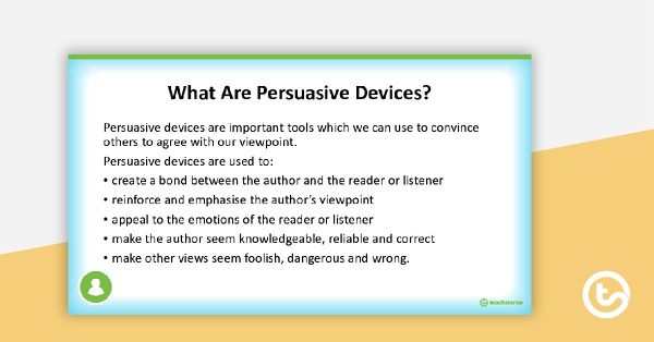 Persuasive Devices PowerPoint | Teach Starter