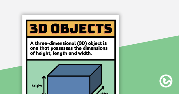 2D Shapes and 3D Objects Vocabulary Poster | Teach Starter