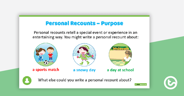 Introduction to Personal Recounts PowerPoint | Teach Starter