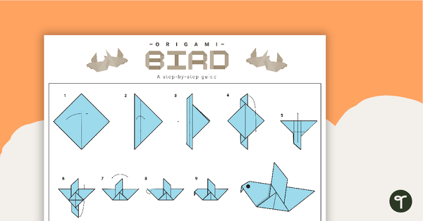Origami Bird Step-By-Step Instructions | Teach Starter