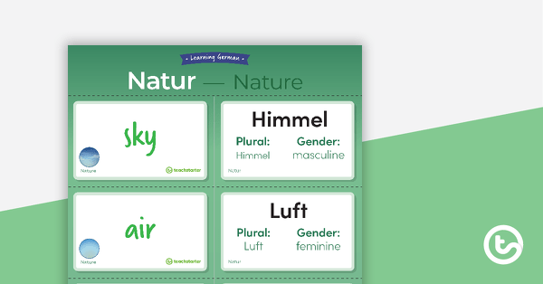Nature – German Language Flashcards | Teach Starter