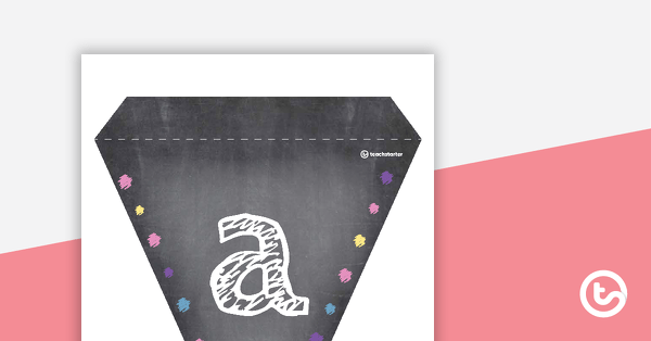 Funky Chalkboard - Letters and Number Bunting | Teach Starter