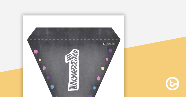 Funky Chalkboard - Letters and Number Bunting | Teach Starter