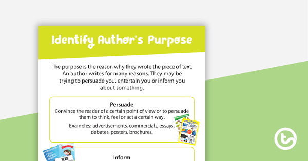 Comprehension Task Cards - Identifying Author's Purpose | Teach Starter