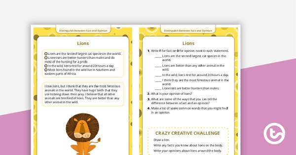 Comprehension Task Cards - Distinguishing Between Fact and Opinion ...