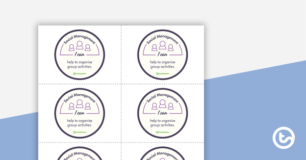 Personal and Social Capability - Social Management Badges | Teach Starter