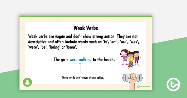 Strong Verbs PowerPoint | Teach Starter