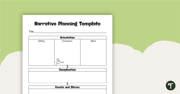Narrative Writing Planning Template Teach Starter