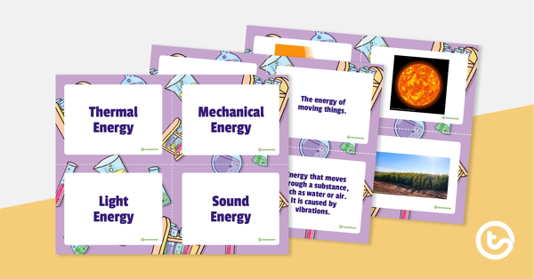 Forms of Energy Sorting Activity | Teach Starter