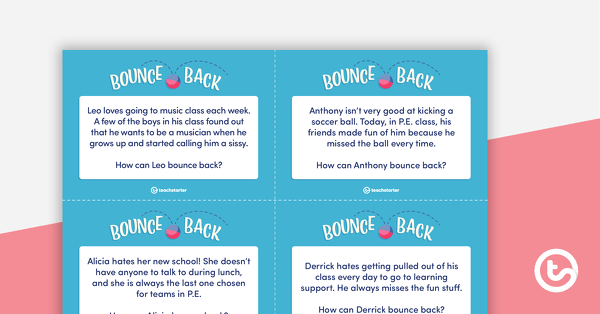 Bounce Back – Resiliency Task Cards | Teach Starter
