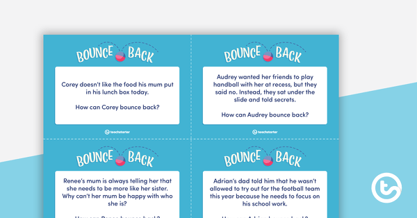 Bounce Back – Resiliency Task Cards | Teach Starter