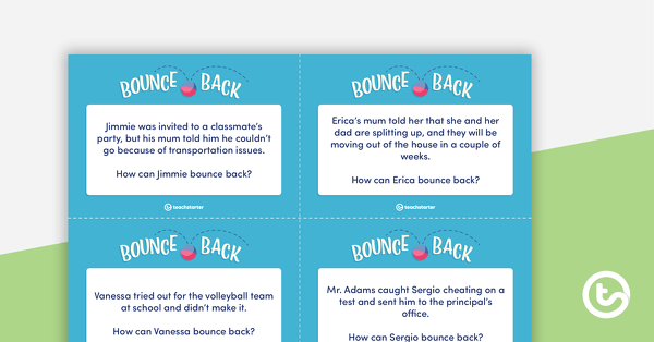 Bounce Back – Resiliency Task Cards | Teach Starter
