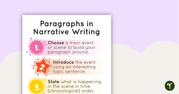 Constructing A Narrative Paragraph Teach Starter
