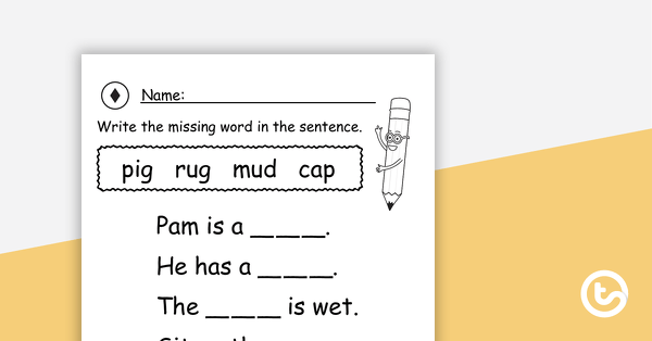 Complete the Sentences – Worksheets for Beginning Writers | Teach Starter