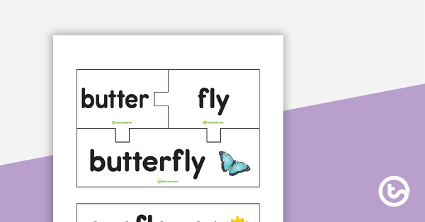 Compound Word Puzzle Pieces | Teach Starter