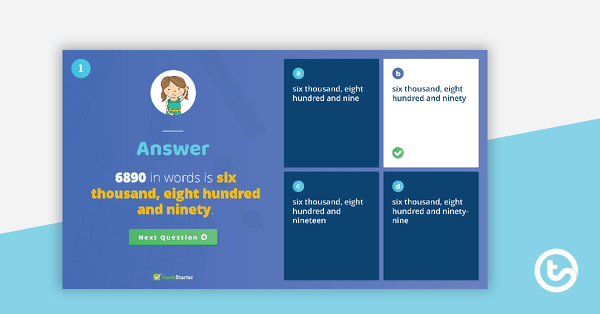 4-Digit Place Value Warm Up - Interactive PowerPoint | Teach Starter