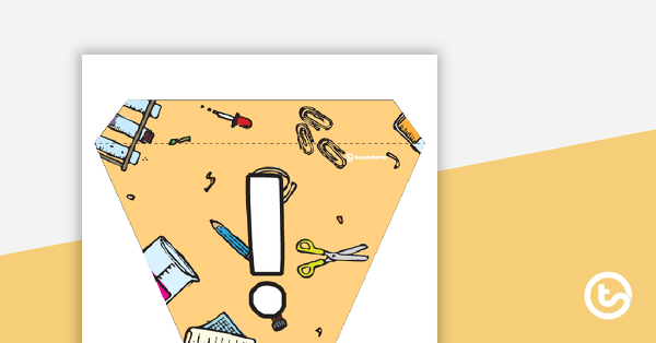 Orange Science Themed - Letters and Numbers Bunting | Teach Starter