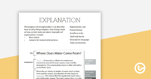 Explanation Text Type Poster With Annotations | Teach Starter