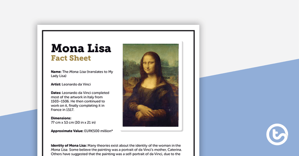 The Missing Mona Lisa - Chapter 1: The Case - Resource Pack | Teach Starter