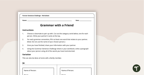 Glorious Grammar Volume 1 - Worksheet Book | Teach Starter
