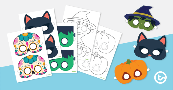Halloween Masks – Assorted | Teach Starter