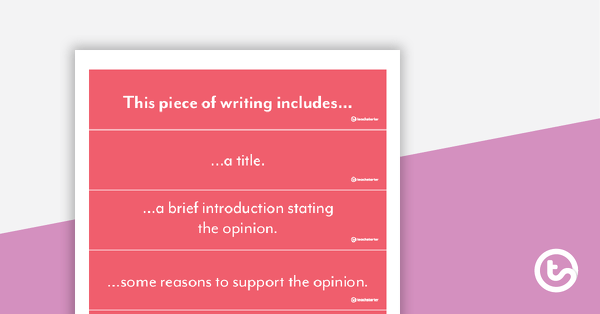 Persuasive Writing Bump It Up Wall – Year 1 | Teach Starter