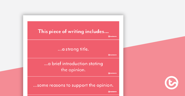 Persuasive Writing Bump It Up Wall – Year 2 | Teach Starter