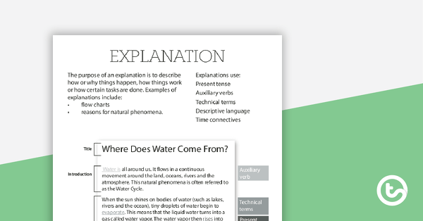 Explanation Text Type Poster - With Annotations | Teach Starter